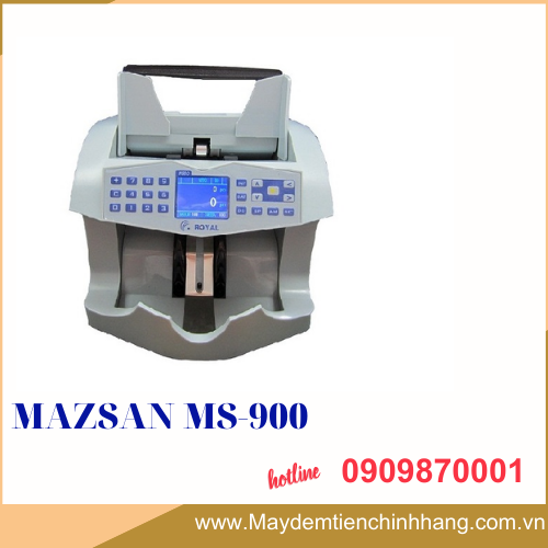 Máy đếm tiền Mazsan MS-900 phần cơ cứng cáp, phần mềm hiện đại